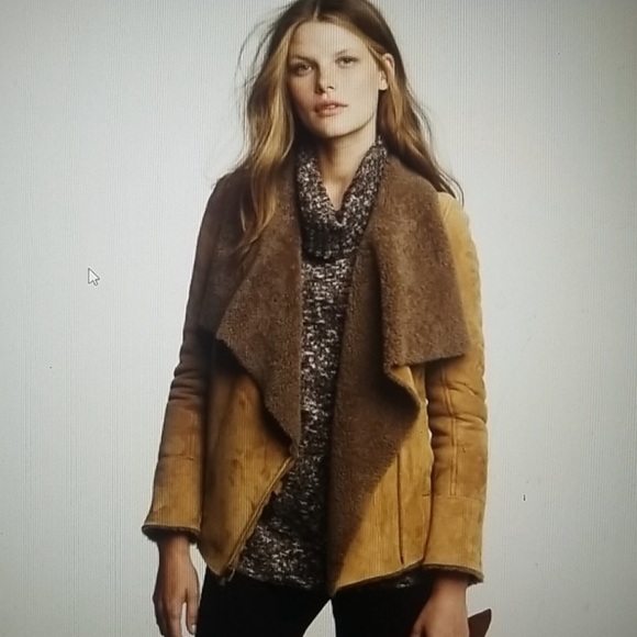J. Crew | Jackets & Coats | Jcrew Collection Shearling Suede Leather ...